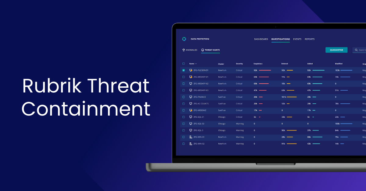 Threat Containment: Contain the Threats, Recover the Data | Rubrik