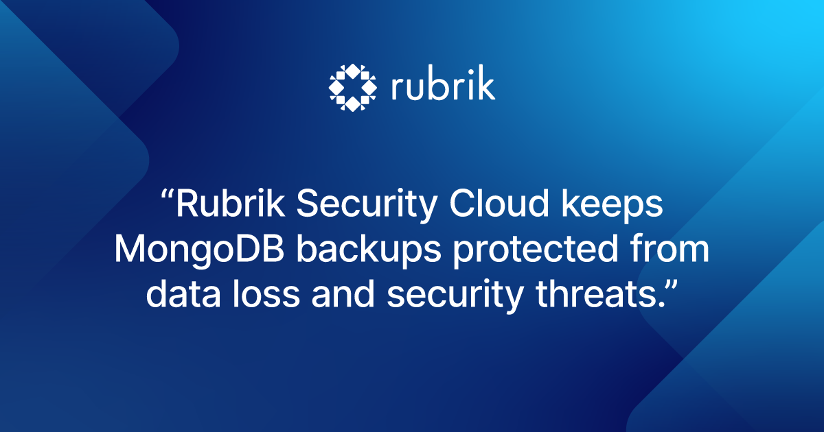 Rubrik MongoDB Backup and Recovery Across Various Deployment Platforms ...