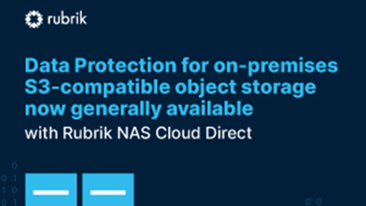 Rubrik Expands Unstructured Data Protection to On-Premises S3 ...
