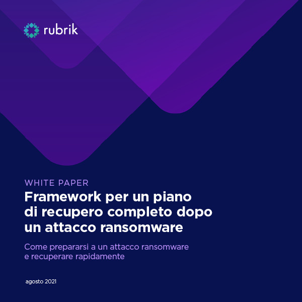 Framework per un piano di recupero completo dopo un attacco ransomware ...